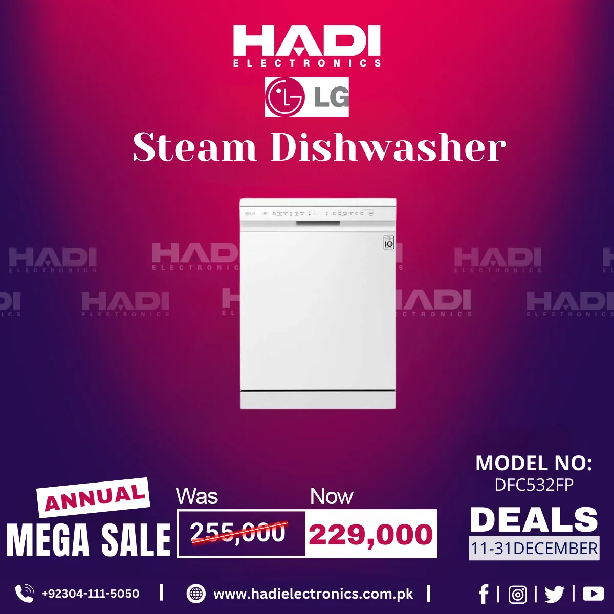 LG DFC532FP 14 Place Setting Dishwasher | Best Price in Multan